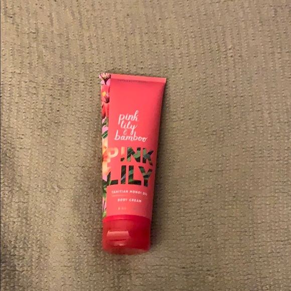 Bath & Body Works | Other | Pink Lily Bamboo Monoi Oil Body Cream ...